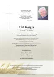 Karl Karger | Bestattung Kallaus