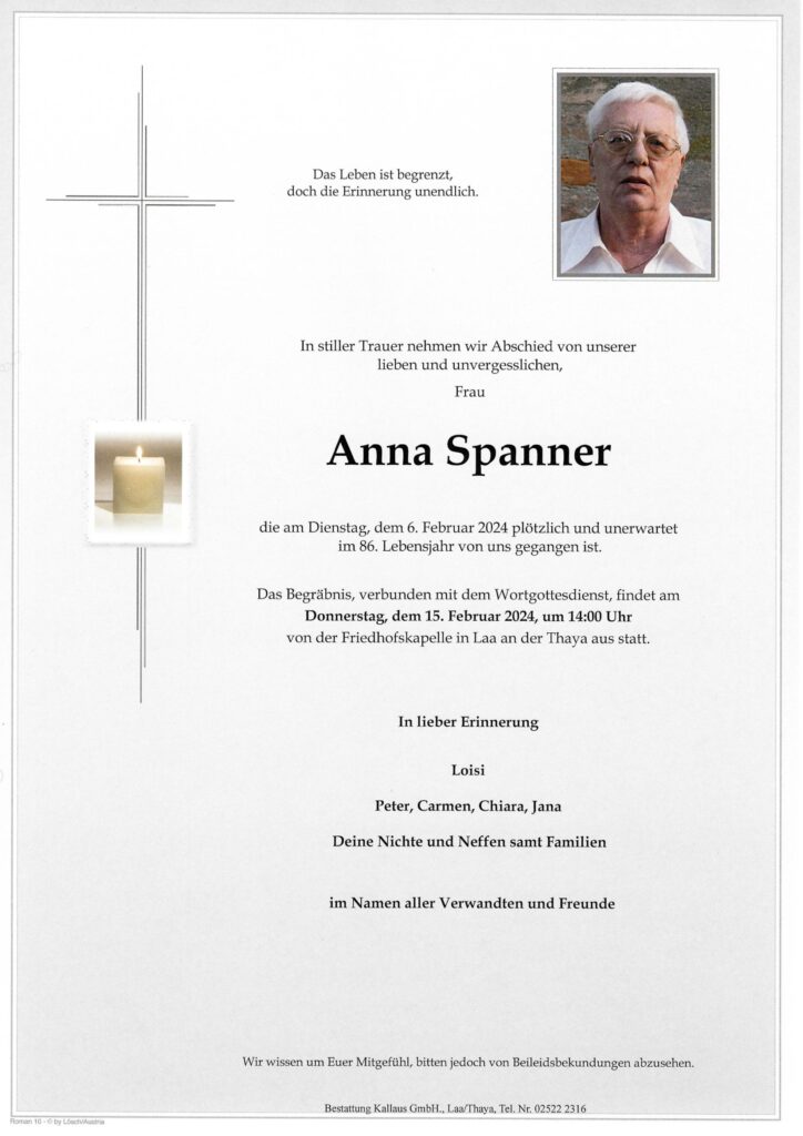 Anna Spanner | Bestattung Kallaus