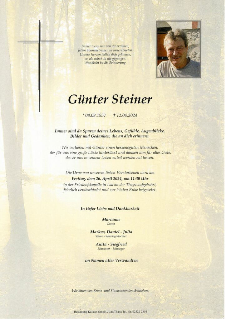 Günter Steiner | Bestattung Kallaus