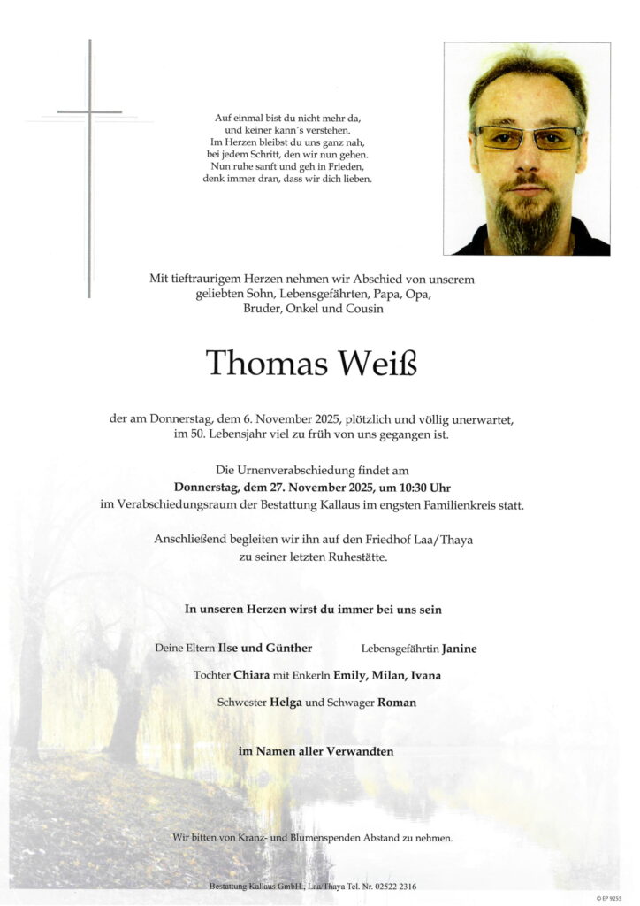 Thomas Weiß | Bestattung Kallaus